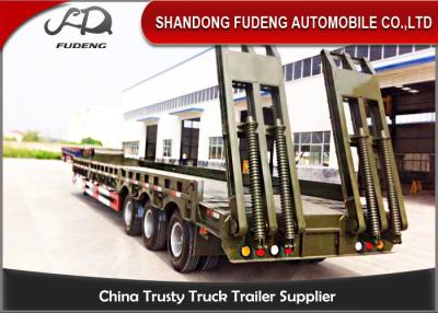 China Low platform truck trailer low loader semi trailer 3 axle 50 ton for sale