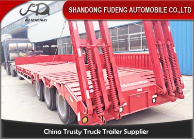 China Transport 60ton With 3 Axles Heavy Duty Equipment Lowboy Trailer Optional Dimensions for sale