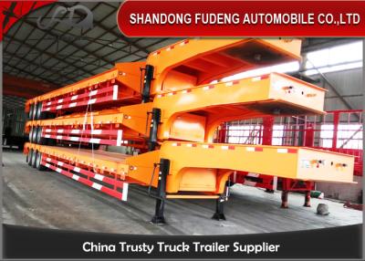 China 80 Tons Low Bed Semi Trailer With Mechanical Ladder BPW / FUWA Axle for sale