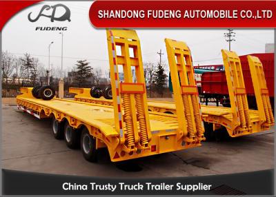 China Multi-axle hydraulic Low Bed Trailers detachable gooseneck lowboy semi trailer 100 ton for sale