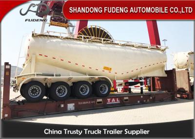China 80T 60m3 Four Axles Cement Tanker Semi Trailer With Air Compressor for sale