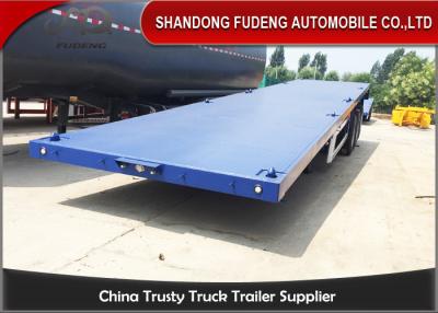 China 40ft / 20ft  Double Tire 50 Ton Flatbed Cargo Trailer Leaf Spring Suspension for sale