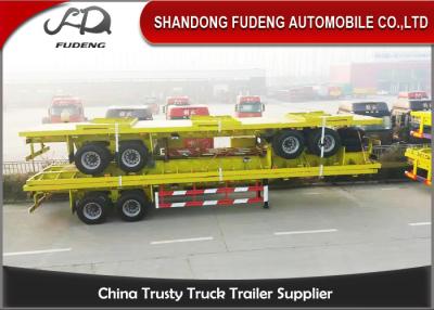 China 3 Axle 40 Ton Flatbed Container Trailer 40 Feet Semi Trailer With Bogie Axle for sale