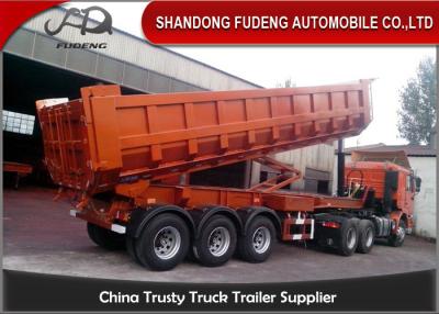 China Large Volume Rocker Transport Dump Tractor Trailer 40M3 With Hyva Hydraulic Cyclinder for sale