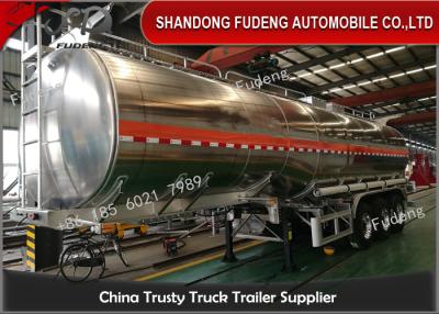China 10000 Gallon 33000L Petroleum Fuel Tanker Semi Trailer Mirror Aluminum Tanker for sale