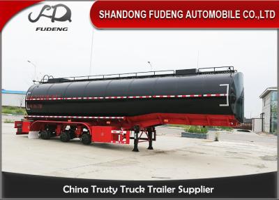 China 38000 Liters Deliver Crude Oil Tanker Trailer 3 Compartments With Mechanical Or Air Suspension for sale