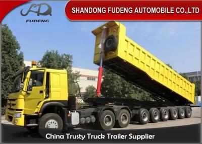 China Square Shape 45 Tons Dump Semi Trailer With Hyva Hydraulic Lifting System for sale