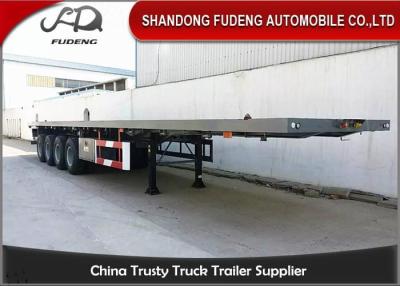 China 70 Ton 4 Axles 40ft 45ft Flatbed Container Delivery Semi Truck Trailer , Transportation Trailer for sale