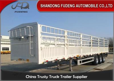 China Carbon Steel Tri Axles Heavy Dropside Side Wall Trailer for sale