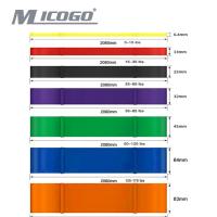 China Micogo Manufacture TPE Material 2080*4.5*13/21/32/44 Loop  Resistance Bands Pull up Assist  Power Bands for Body Stretching for sale