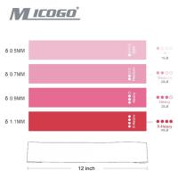China Logo Custom High Stretch Women Hip Butt Thigh Band 600*50mm 4 Pcs Set pink Mini Loop Resistance Band for sale