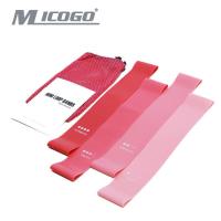 China Logo Custom High Stretch Women Hip Butt Thigh Band 600*50mm 4 Pcs Set pink Mini Loop Resistance Band for sale