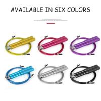 China High Quality Fitness Workout Weighted Handle Pvc Coated Steel Wire Adjustable Speed Skipping Rope Jump Rope for sale
