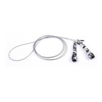 China High Quality Fitness Workout Weighted Handle Pvc Coated Steel Wire Adjustable Speed Skipping Rope Jump Rope for sale