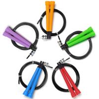 China High Fast Speed Rope Jump Rope Skipping Rope for Fitness Black Bag Game Steel PVC Item Packing Adjustable Pcs Color Wire Feature for sale