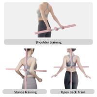 China Fitness Adjustable Retractable Yoga Opening Body Stick Back Stretching Tool Posture Corrector Pole Stick Posture Corrector Stick for sale