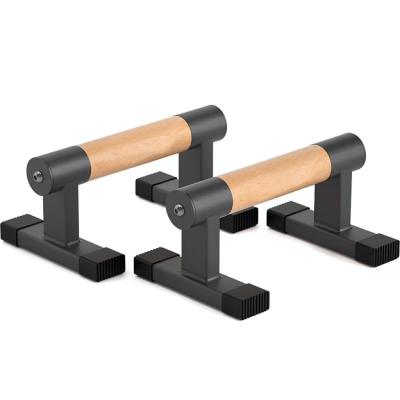 China Paralettes Stands Push up Bars Double Rod Trainer Sport Rack Wooden Push up Bracket Bars for sale