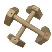China Pushup Stand Wooden Push up Bars Gym Gear Equipment with Anti-slid Parallettes Wooden Push up Bars for sale