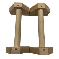 China Pushup Stand Wooden Push up Bars Gym Gear Equipment with Anti-slid Parallettes Wooden Push up Bars for sale