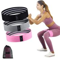 China Customizable 3-Piece Resistance Bands Set  Rubber Booty Bands for Home Fitness Glute Leg Training Loop Equipment for sale