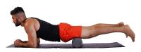 China Customized Yoga Pilates Supplies EPP Foam Shaft Fitness Muscle Relaxer Black Solid Foam Roller for sale