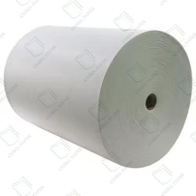 China 24-30gsm Eco Friendly Degradable White Straw Wrapping Paper for Straw Packing 22-44mm Width for sale