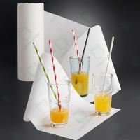 China 24-30gsm Eco Friendly Degradable White Straw Wrapping Paper for Straw Packing 22-44mm Width for sale