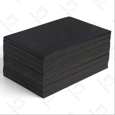 China Black Cardboard 120gsm-450gsm High Stiffness Virgin Pulp Customizable Size for Packaging for sale