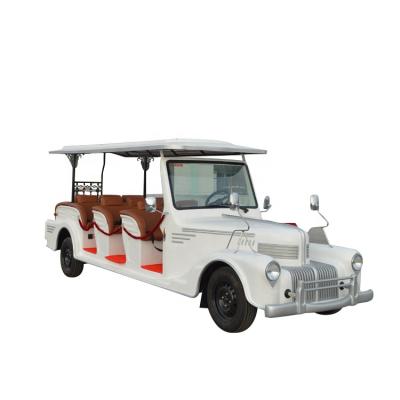 China Newly designed villa 11 seater vintage low speed electric car for tourists in 2021 for sale