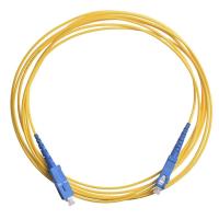 China Fiber Optic Patch Cord SC SC Simplex 3.0mm LSZH  OS2 Yellow Color 9/125um for sale