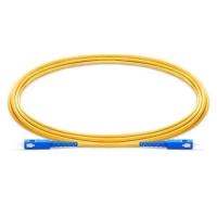 China Fiber Optic Patch Cord SC SC Simplex 3.0mm LSZH  OS2 Yellow Color 9/125um for sale