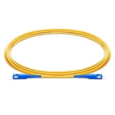 China Fiber Optic Patch Cord SC SC Simplex 3.0mm LSZH  OS2 Yellow Color 9/125um for sale