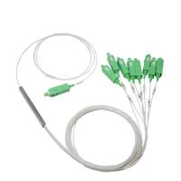 China SC APC 900um 1x8 Fiber PLC Splitter Single Mode Mini Steel Tube for sale