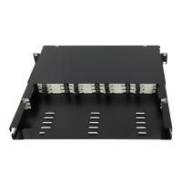 China 144 Cores MTP MPO Fiber Cassette Enclosure OS2 Fiber Black Color rack mounted for sale