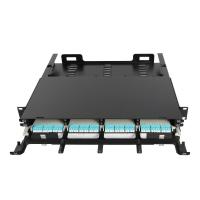 China 144 Cores MTP MPO Fiber Cassette Enclosure OS2 Fiber Black Color rack mounted for sale