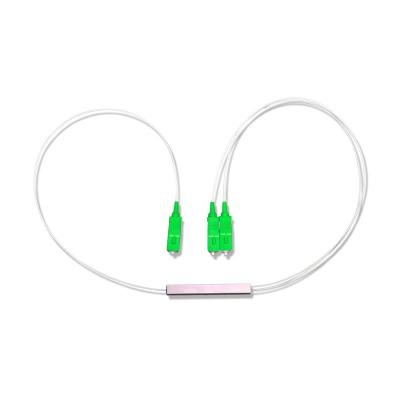 China Bare 1x2 PLC Splitter 250um SC APC Connector For FTTH FTTB FTTX Network for sale