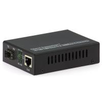 China 10 100 1000M SFP Fiber Media Converter SFP To RJ45 UTP Full Duplex For FTTH for sale