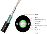 China GYXTW Outdoor Central Armored Singlemode 2/8/12/24/36/48 Optic Cable with PE for sale