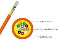 China GJFJU 24-144core SM/MM  Tight Buffer Indoor Fiber Optic Cable PVC/TPU/LSZH Sheath for sale