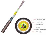 China Tactical 12 Core Armoured Fiber Optic Cable Bundle SM MM Telecom Black TPU Jacket for sale