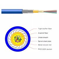 China GJSFJV Indoor Armoured Fiber Cable Spiral Steel 12 Core Single Tube Armoted Cable for sale