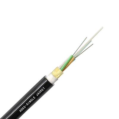China 12-144 Core ADSS All Dielectric Self Supporting Aerial Cable PE/AT Outer Sheath for sale