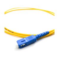 China SC To SC simplex fiber optic patch cord Singlemode 9/125um  yellow LSZH 3.0mm for sale