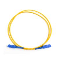 China SC To SC simplex fiber optic patch cord Singlemode 9/125um  yellow LSZH 3.0mm for sale