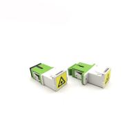 China Shutter Single Mode optical fibre connectors Simplex Green SC APC Quick Connector for sale