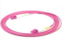 China Duplex 3.0mm LSZH OFNR LC UPC -  LC UPC Multimode  OM4  Fiber Patch Cord for sale