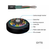 China GYTS 72 Core SM G652D With PE Jacket Steel Wire Armored Communication Fiber Optic Cable for sale