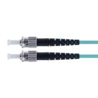 China LC - ST Fiber Optic Patch Cord Duplex UPC APC 2.0mm  PVC OM3 Blue for sale