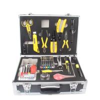 China fTTH Pro's Fiber optic Fusion Splicing Tool Kit box Black Construction clean Multi-in-one Fiber Optic Equipment In stock for sale