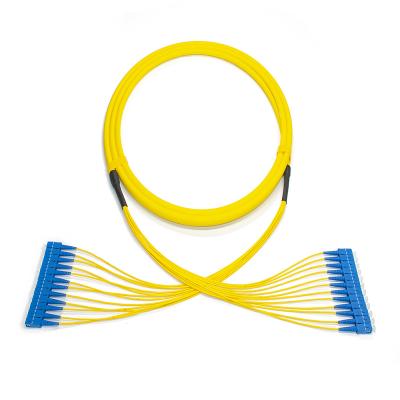 China 12cores SC UPC To SC UPC Fiber Optic Pre Terminated patch cord Single Mode G657A1 for sale
